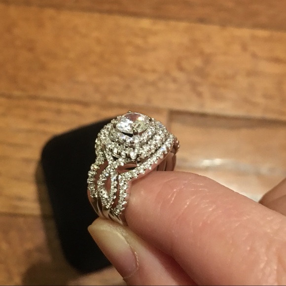 Jewelry | 3pcs Real 925 Silver Engagement Wedding Rings Set | Poshmark